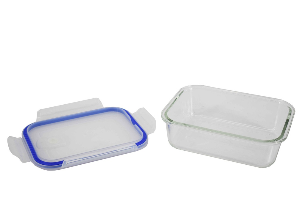 [B4001-1] 630ml Tempered Glass Rectangle Food Container (12 pcs/ctn ...